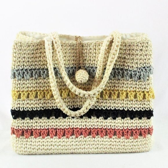 The Broadway | Bags | The Broadway Vintage Italian Crochet Tote Bag ...